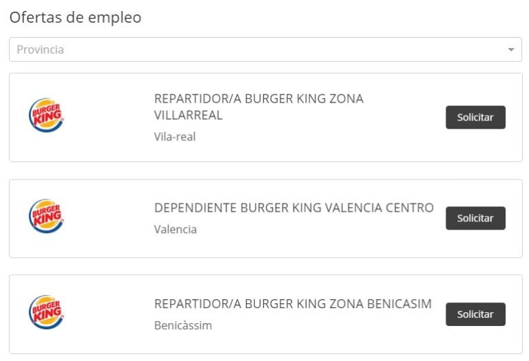 Enviar Currículum a Burger King ¡Oportunidad de empleo!